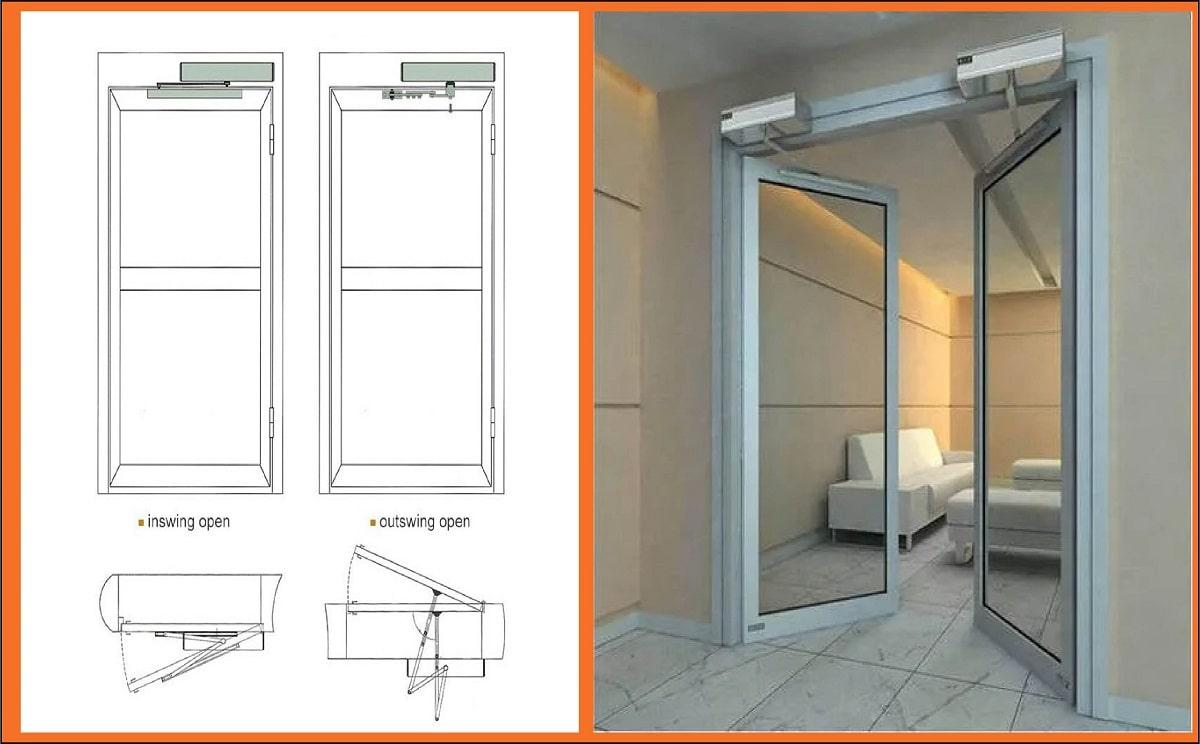 Automatic Swing Sensor Glass Door [ Floor Spring ]