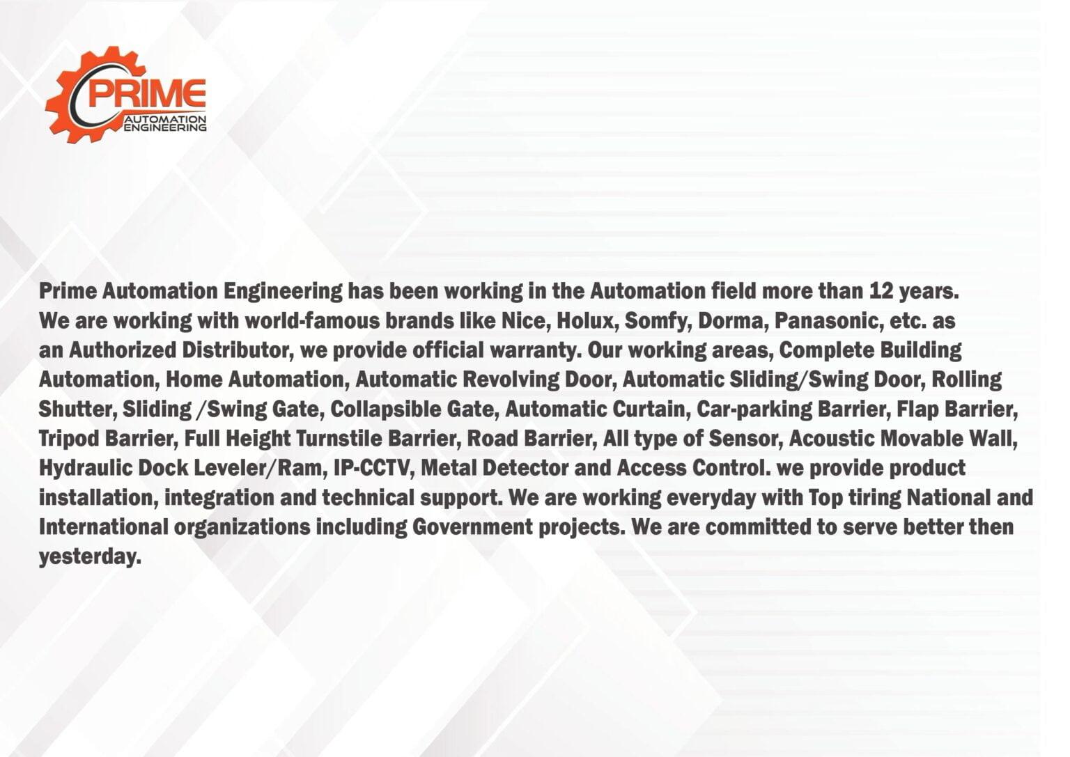 Prime Automation Company Profile