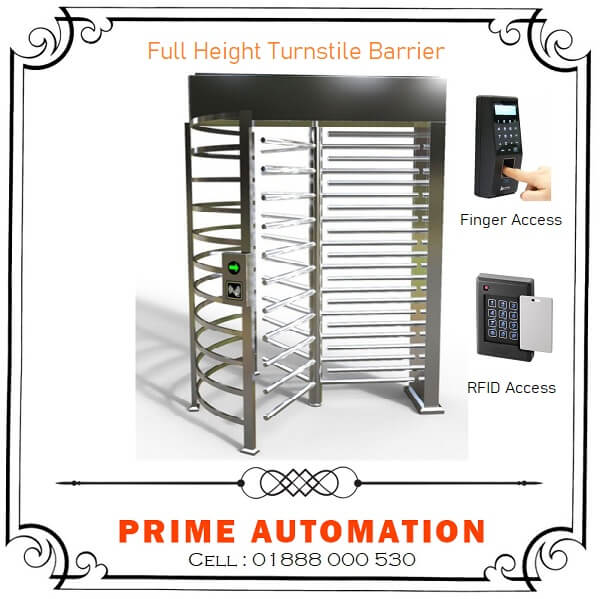 Full Height Turnstile Security Gate Barrier - Automatic Rolling Shutter ...